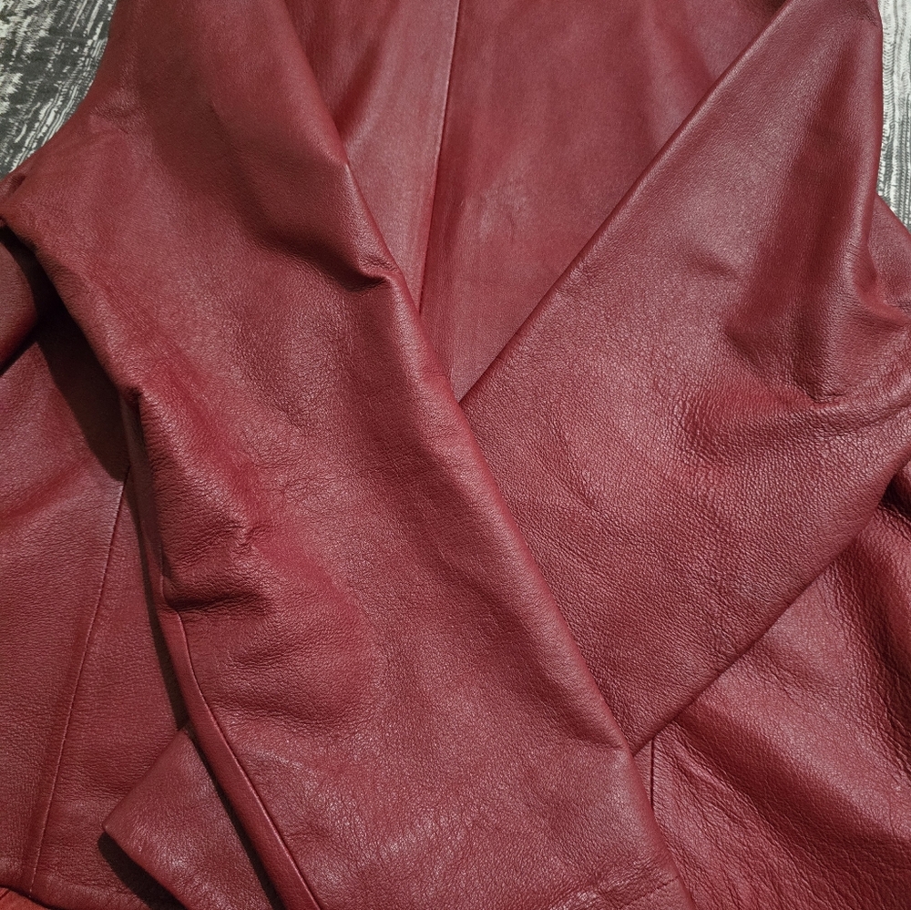 Women's Vintage Bagatelle Candy Apple Red Leather Jac… - Gem